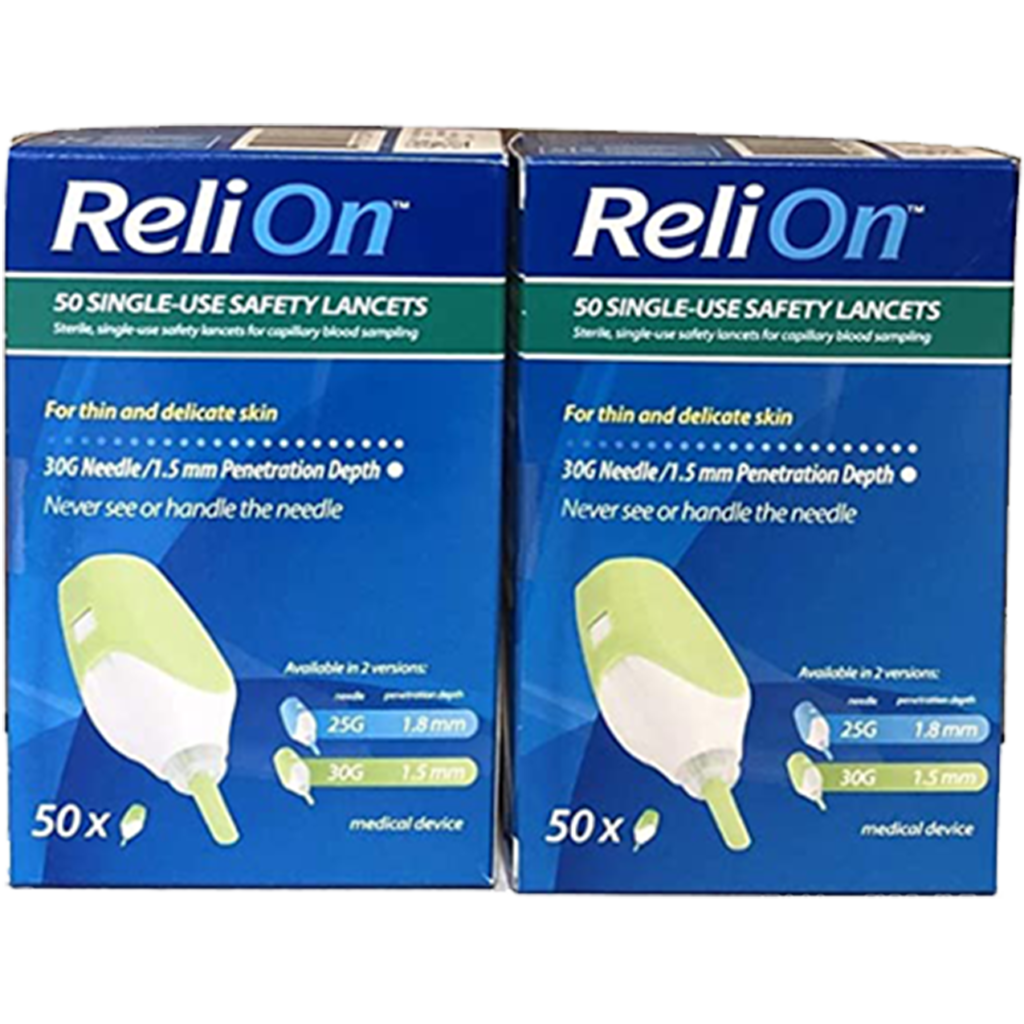 Thin Skin Lancets ReliOn Needle & Lancets For Thin Skin - 30 Gauge 1 ...